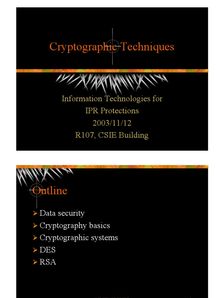 Cryptographic Techniques Pdf Cryptography Cipher