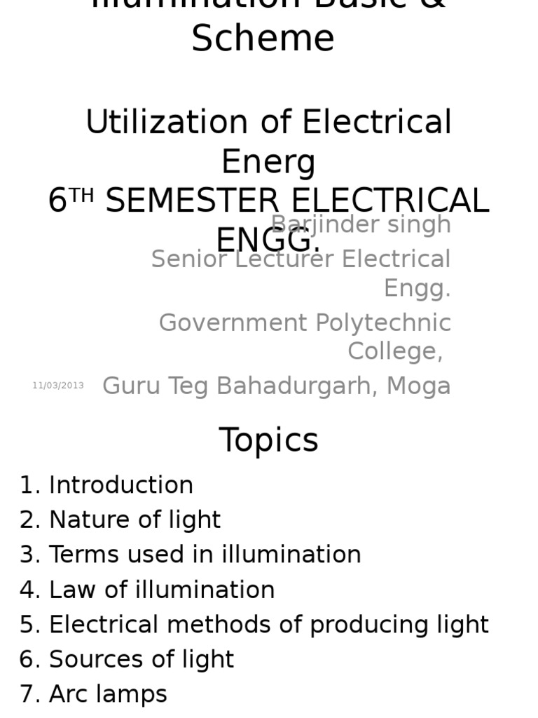 Illumination Basic and Schemes | PDF | Incandescent Light Bulb ...