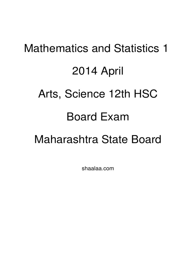 2014 HSC Maths 1 Exam Guide | PDF