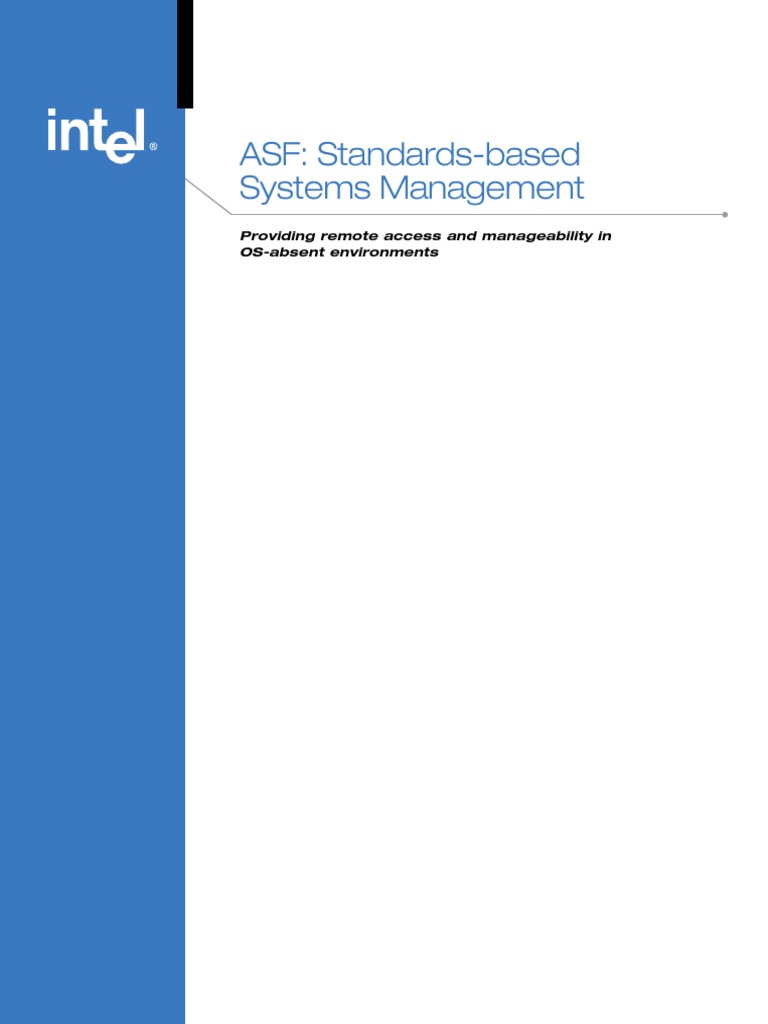 Asf Standards Based Systems Management Paper | PDF | Booting | Network Interface Controller