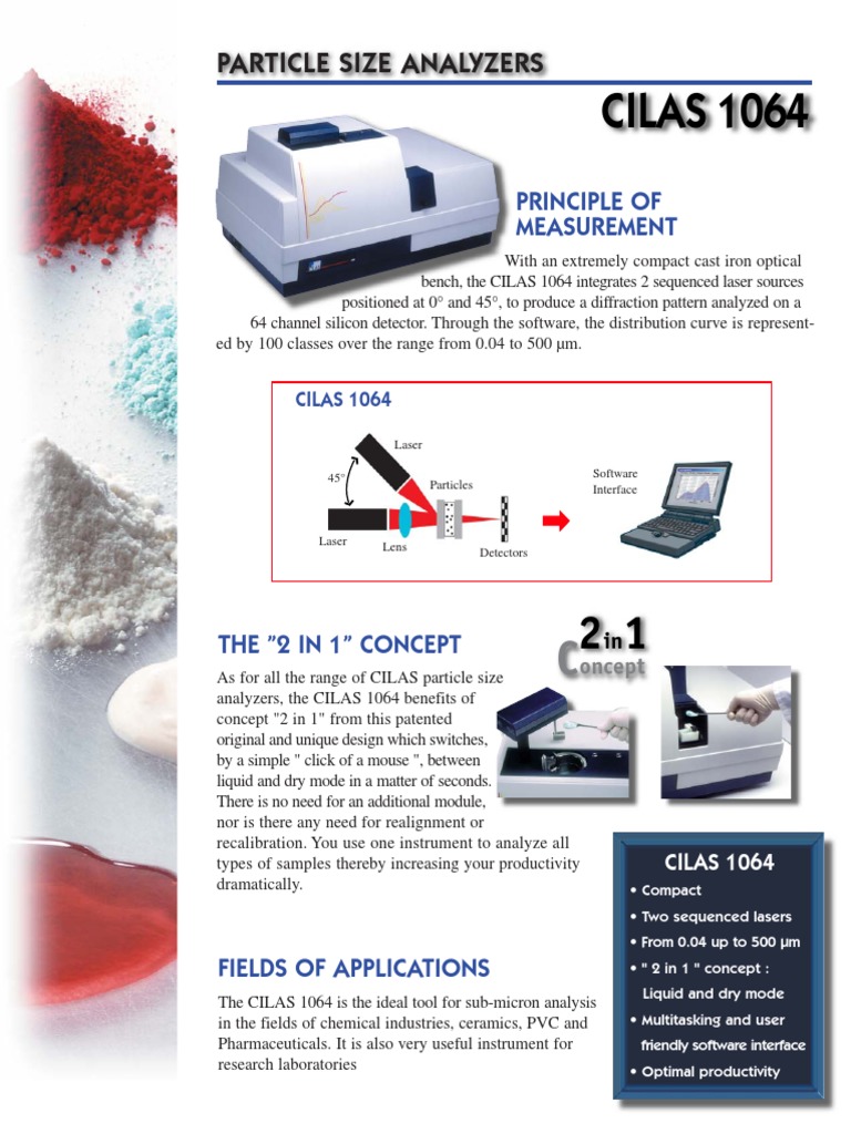 CILAS 1064 Flyer | PDF | Laser | Diffraction