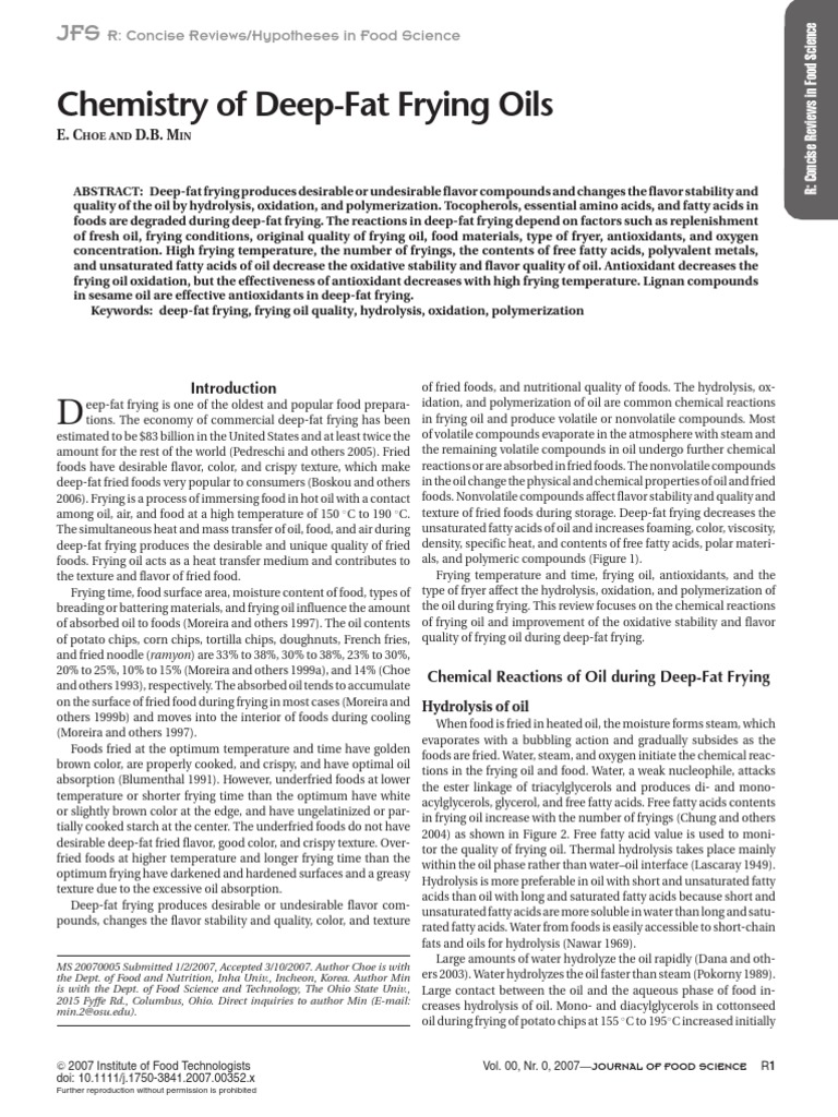 Frying Oils | PDF | Radical (Chemistry) | Cooking Oil