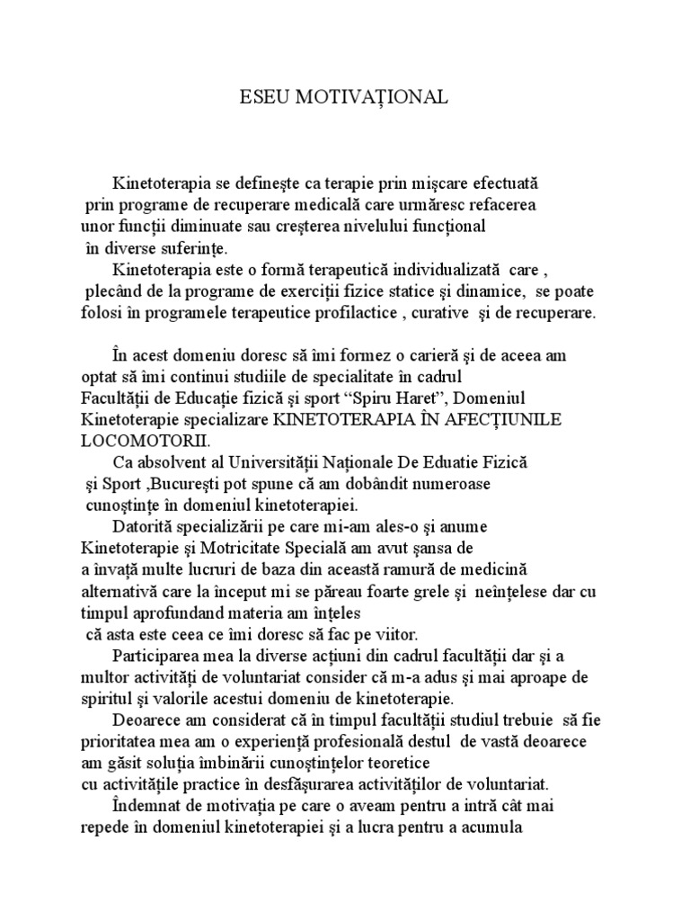 Eseu Motivational
