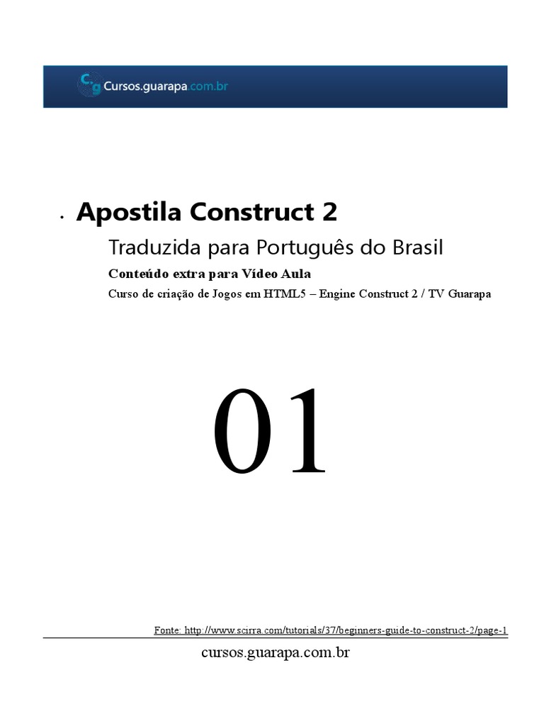 Curso de Criacao de Jogos em Html5 Engine Construct 2 | PDF | Videogames | Informática