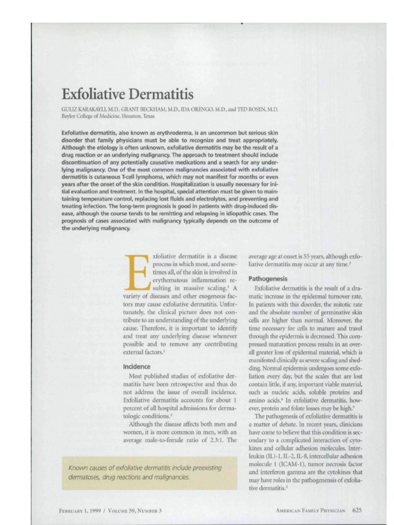 Exfoliative Dermatitis | Psoriasis | Cancer