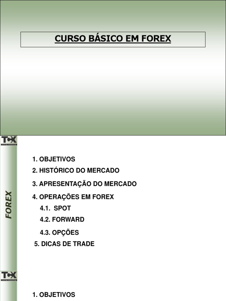 1 - Curso Básico Forex | PDF | Padrão-ouro | Mercado de câmbio