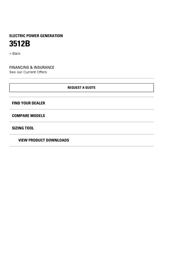 Cat - 3512B Diesel Generator Set - Caterpillar - Acc | PDF