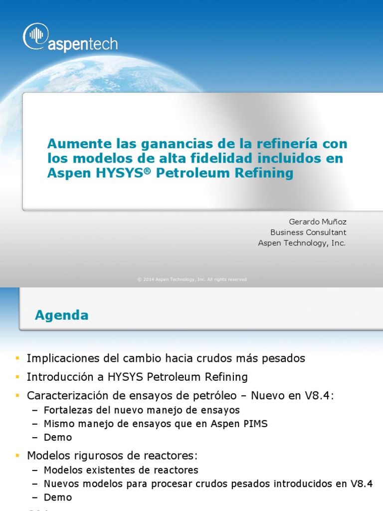 Aspen HYSYS Petroleum Refining Spanish Presentation - FINAL | Descargar ...
