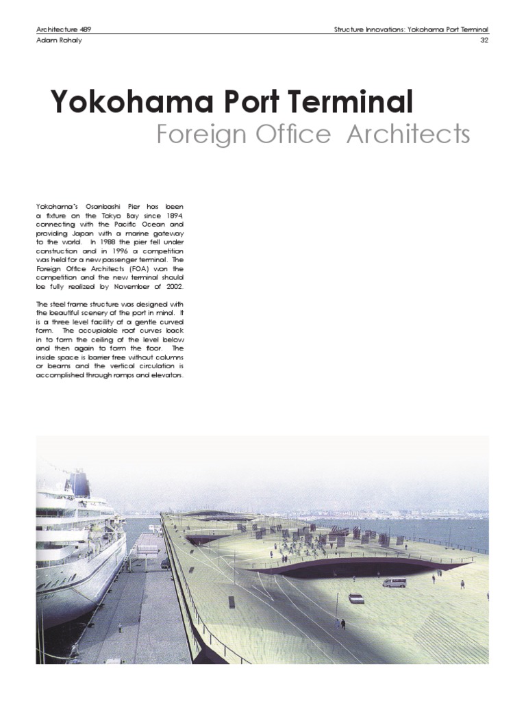 Yokohama Port Terminal Folded Steel Plate Structure | PDF | Truss | Port