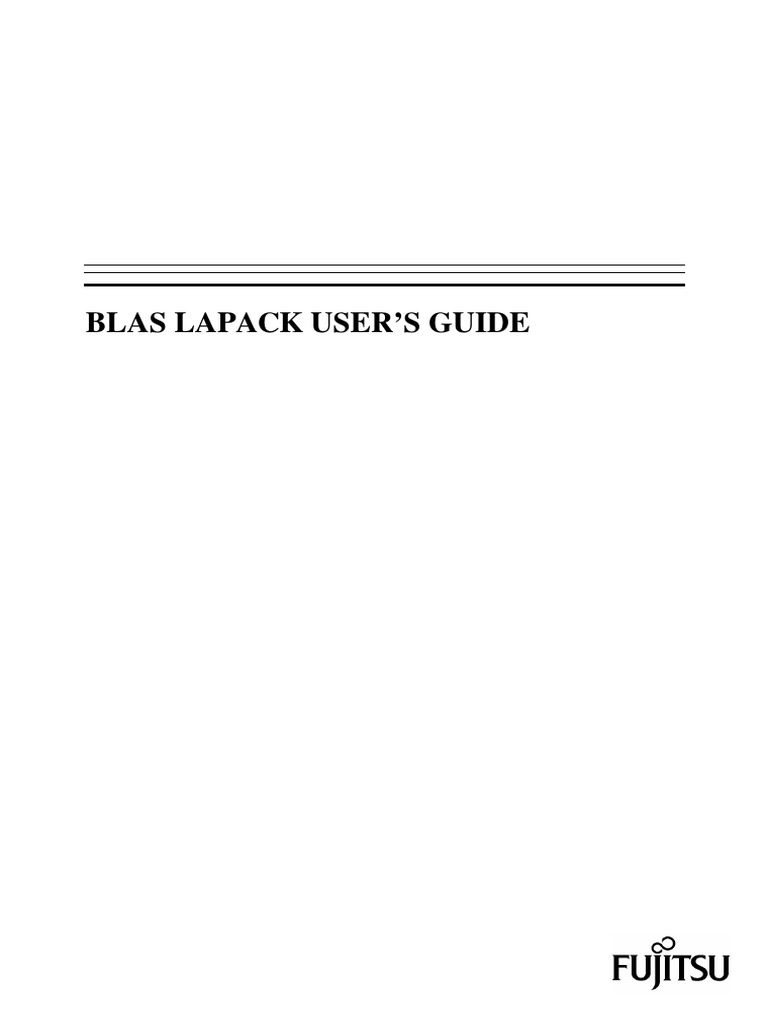 Blas Lapack Download Free Pdf Matrix Mathematics Subroutine 