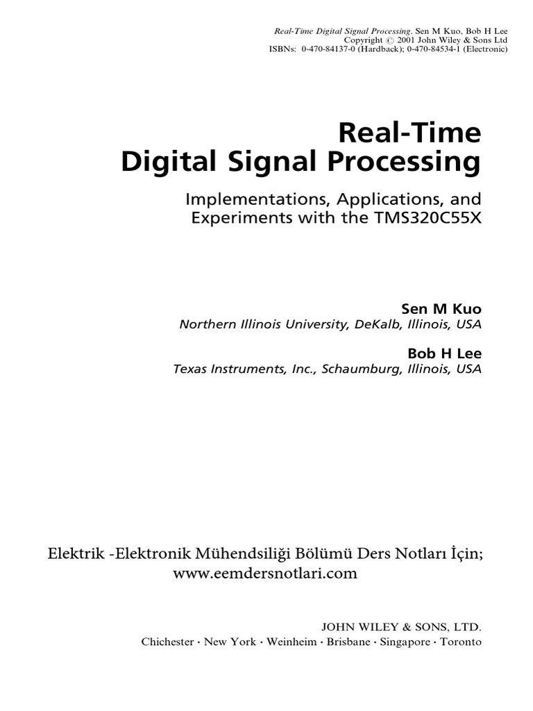 Sayısal İşaret İşleme - Wiley - Real Time Digital Signal Processing ...