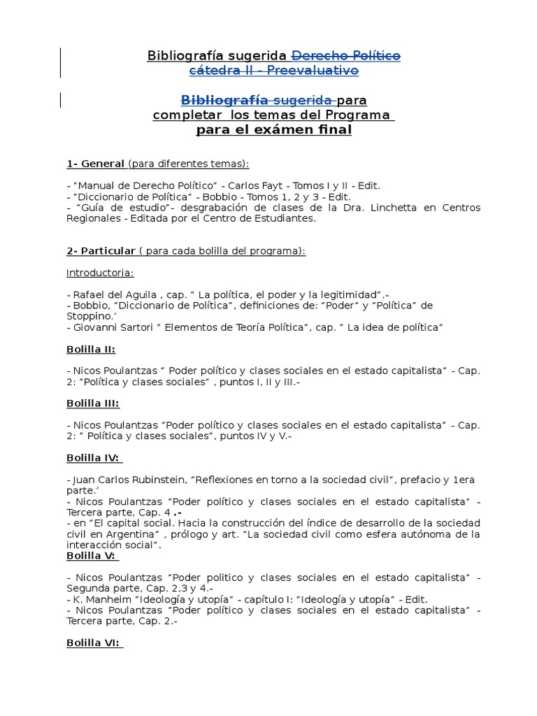 Bibliografia Complementaria para Libres | PDF | Estado (política ...