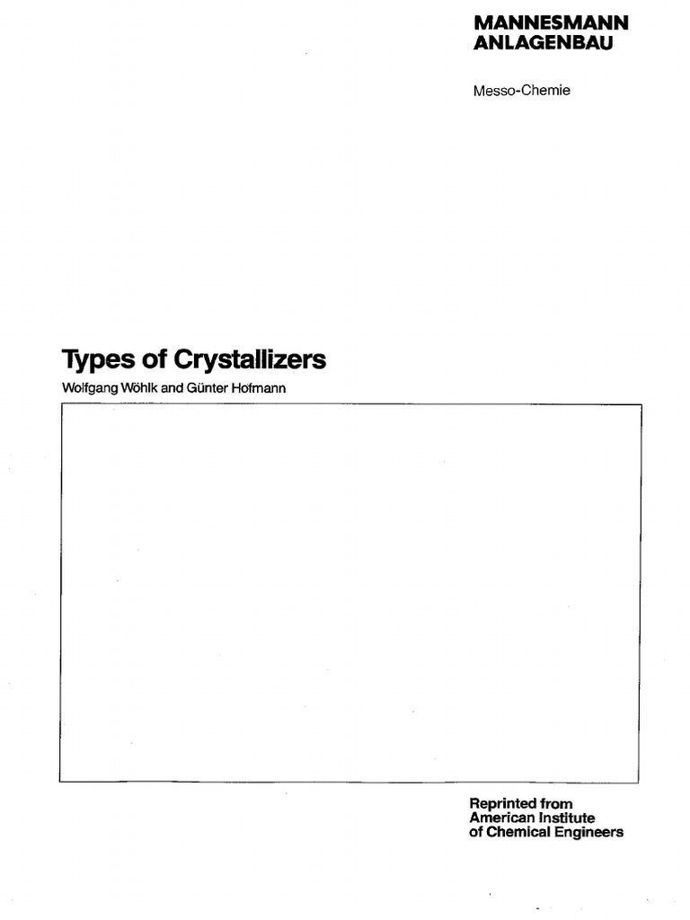 Types of Crystallizers | PDF