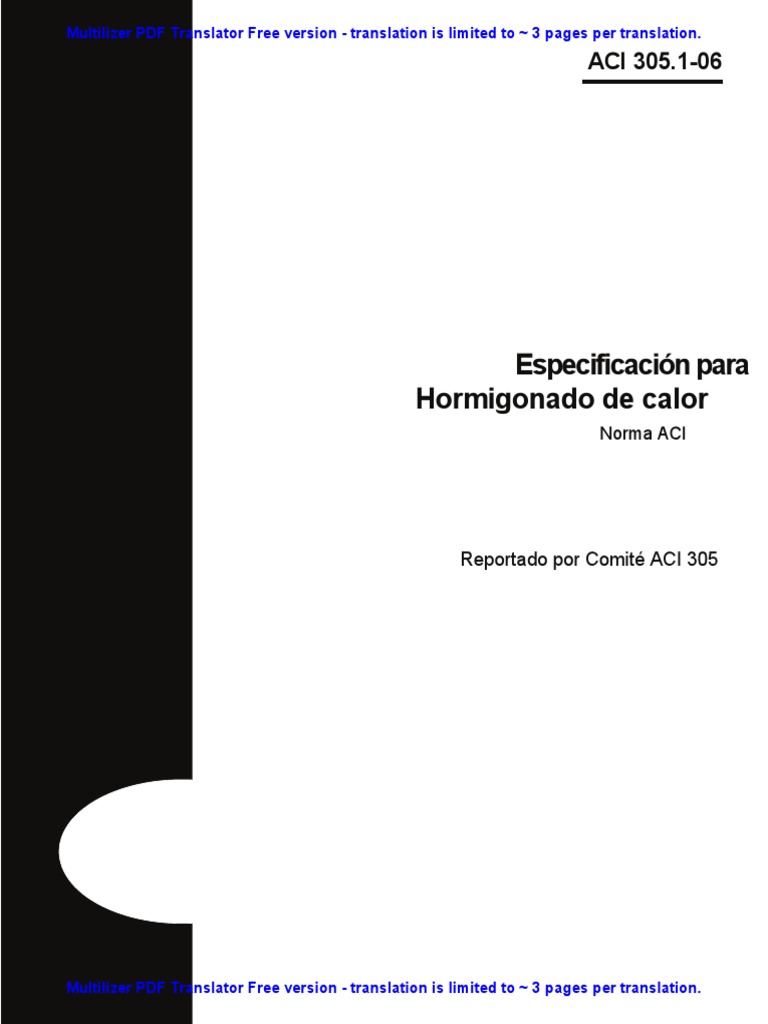 ACI 305 Completa (Traducido) | PDF | Evaporación | Hormigón