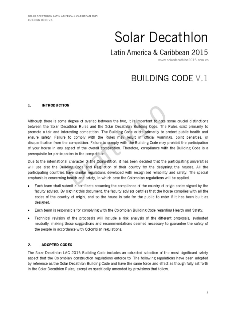 Solar Decathlon Building Code Guide | PDF | Photovoltaic System ...