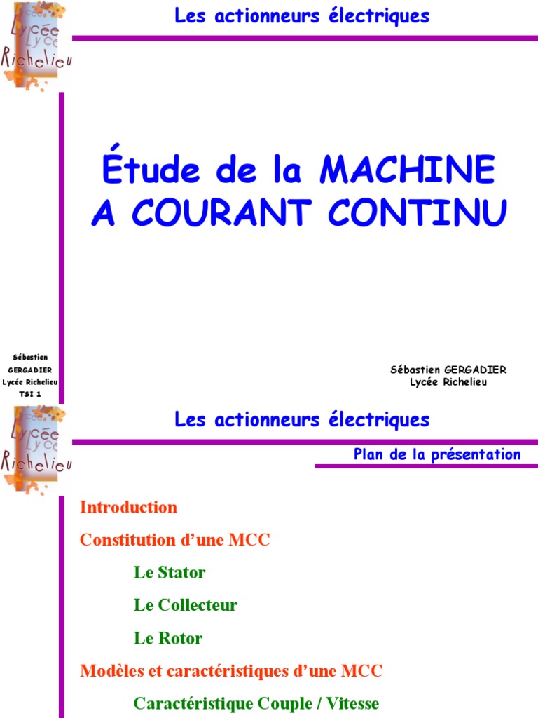 Machine A Courant Continu | PDF | Machine électrique | Courant continu ...