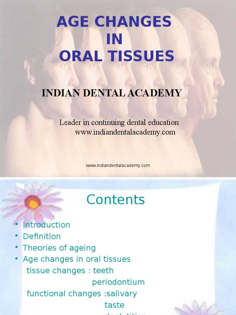 Age Changes in Oral Tissues Overview | PDF | Dentin | Tooth Enamel