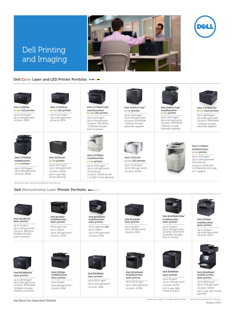 Dell Printers Quick Reference Guide v3 | PDF | Printer (Computing ...