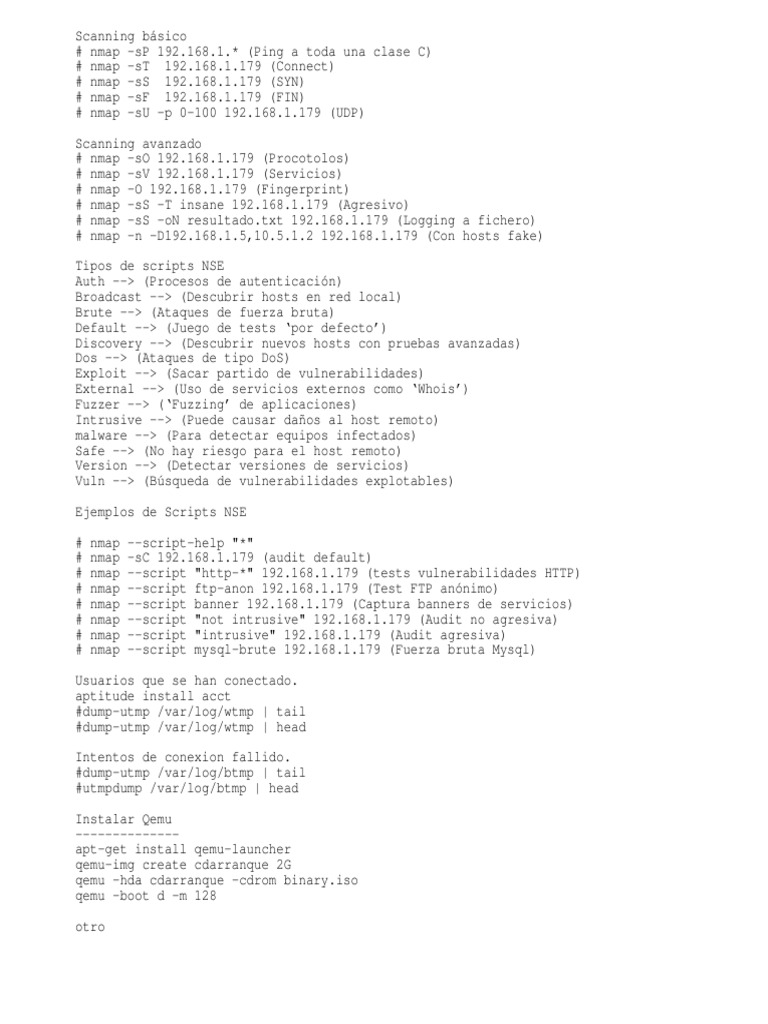 Comando S | PDF | Software de red basado en protocolo de Internet ...