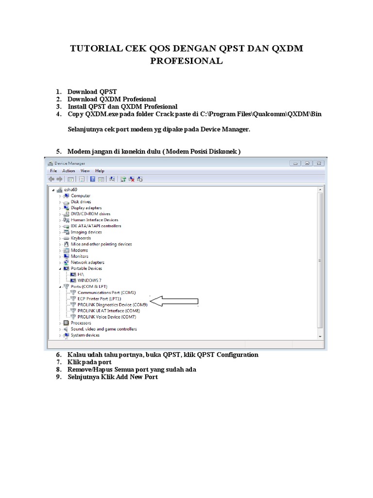 Tutorial Cek Qos Dengan QPST Dan QXDM Profesional | PDF