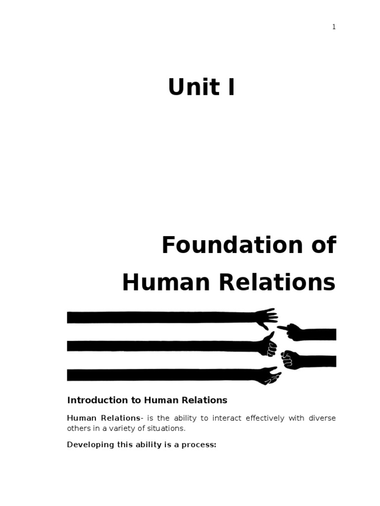 Unit I: Introduction To Human Relations | PDF | Classical Conditioning ...