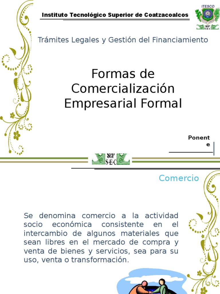 formas de comercialización empresarial formal | Comercio | Beneficio ...