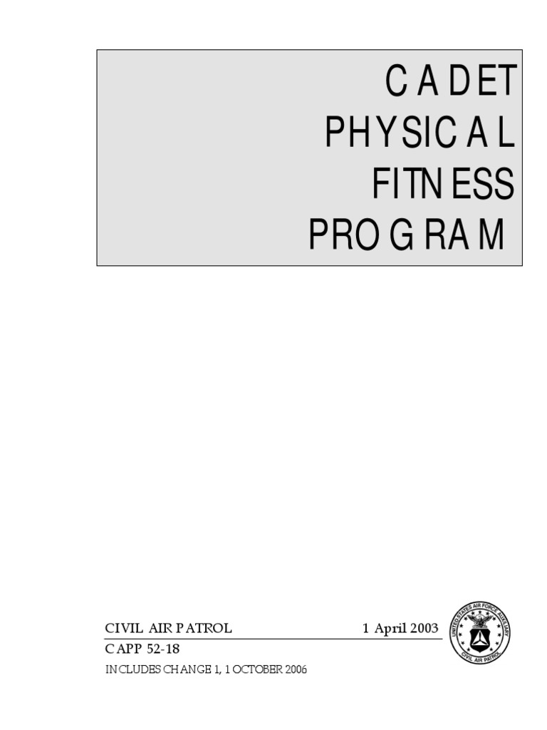 CADET PHYSICAL FITNESS PROGRAM GUIDE | PDF | Nutrition | Diet & Nutrition