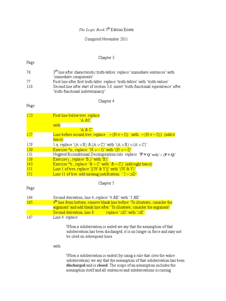 The Logic Book Solution Guide | PDF | Argument | Mathematical Logic
