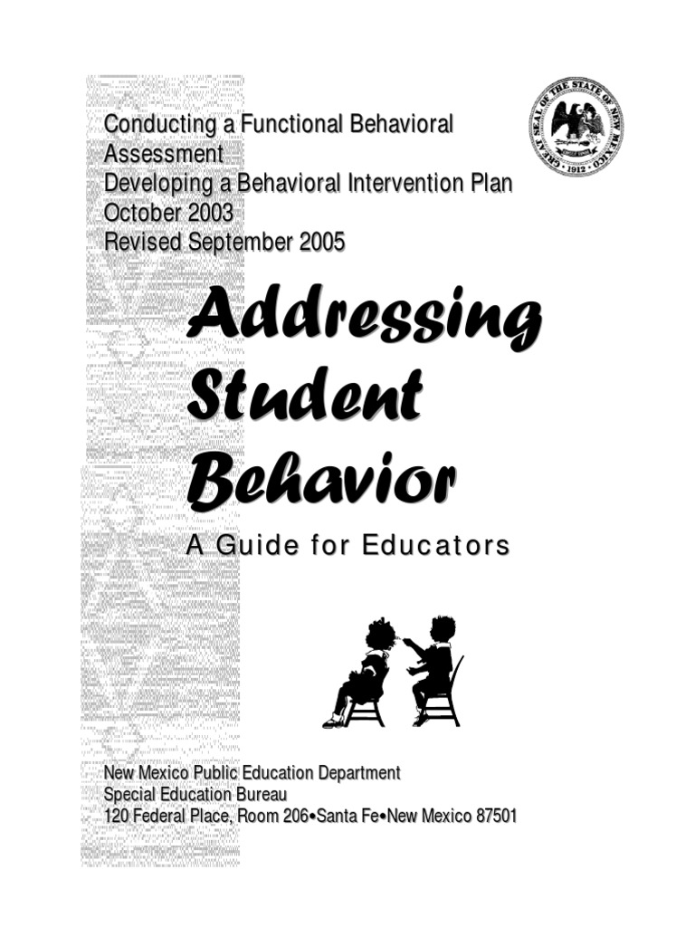 Addressing Student Behavior | PDF | Individualized Education Program ...