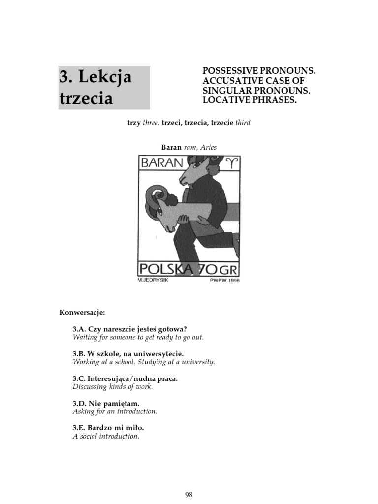 Polish Language Courses 3 | PDF