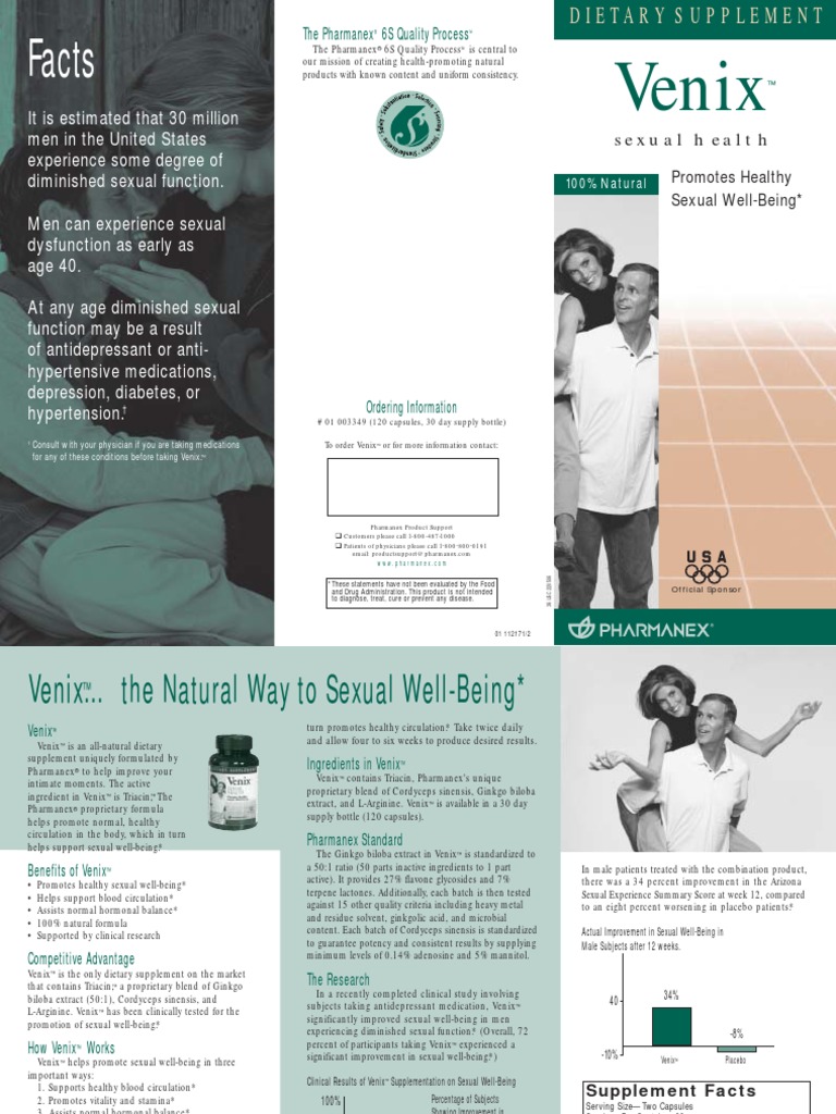 Venix Trifold Brochure | PDF | Pharmaceutical Drug | Placebo
