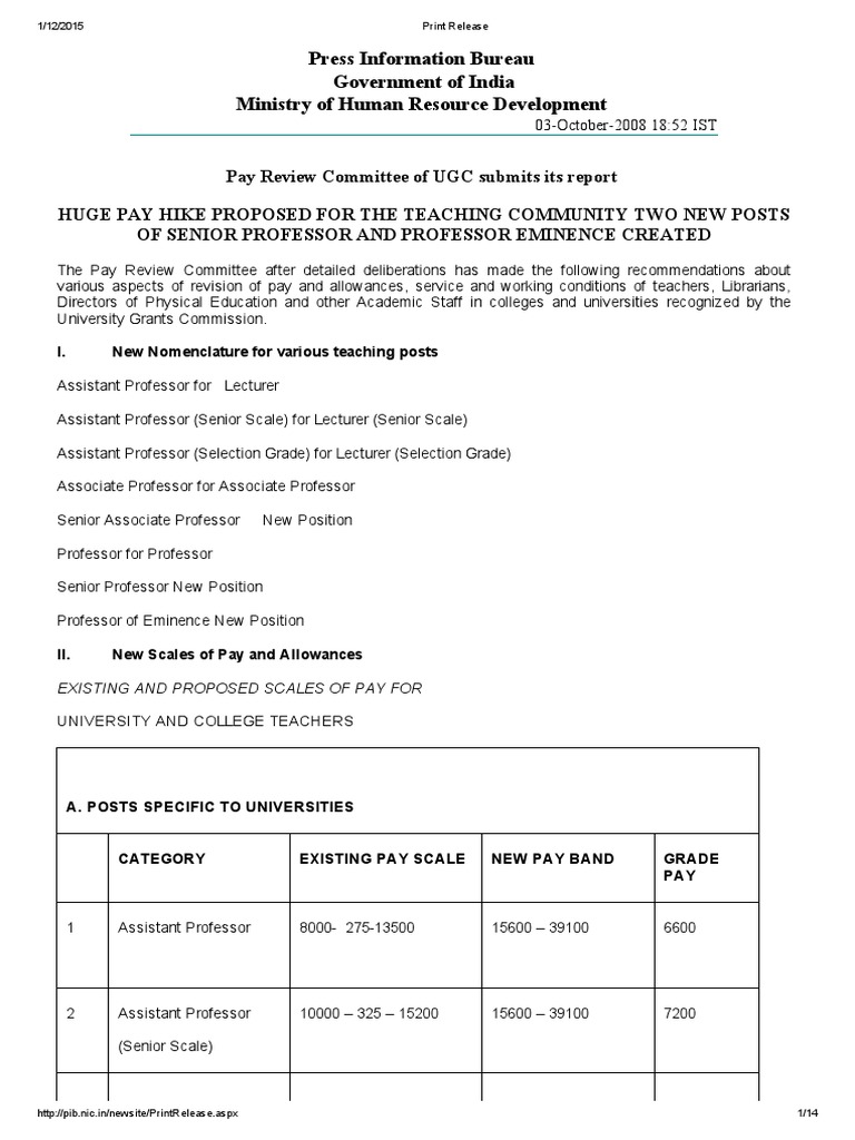 6th Pay Commission Main | PDF | Pension | Professor