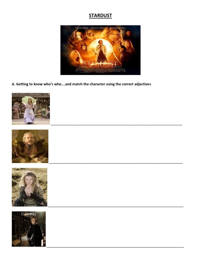 Stardust Movie Worksheet | PDF