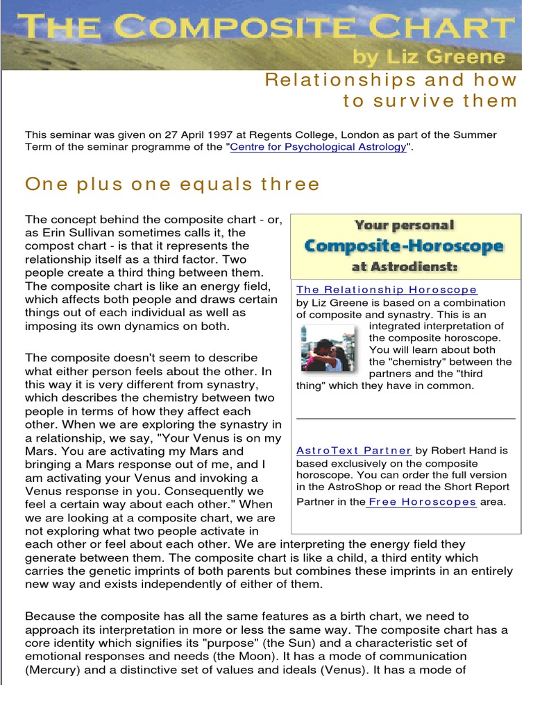Liz Green - Composite Charts | PDF | Horoscope | Astrology