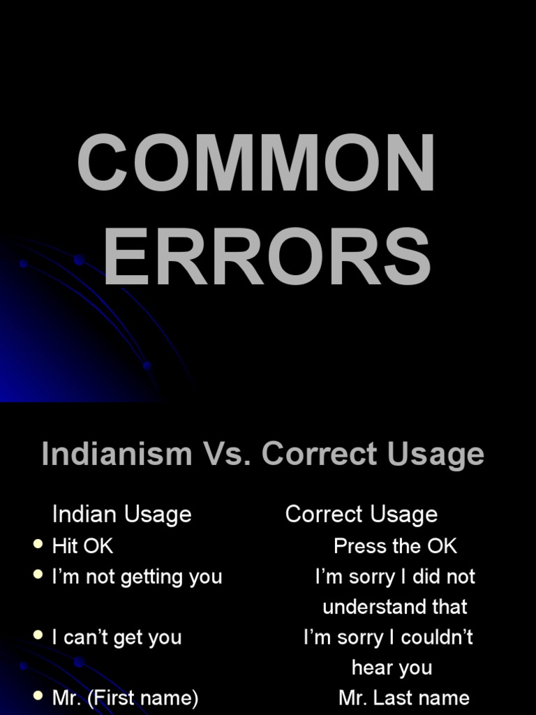 Common Errors | PDF | Grammatical Number | Plural