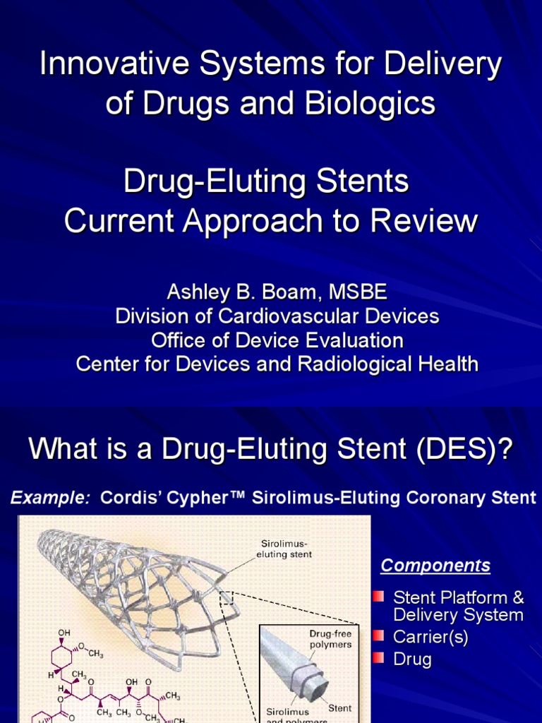 Innovative Systems For Delivery of Drugs and Biologics Drug-Eluting ...