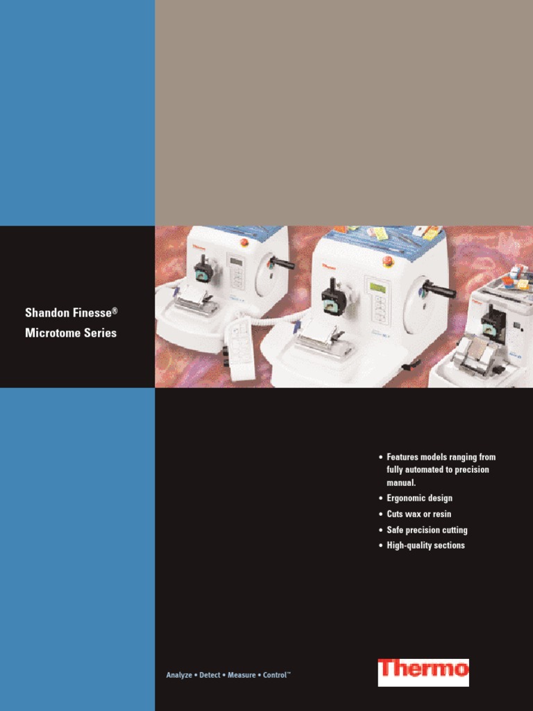 Shandon Finesse Microtome Series: - Features Models Ranging From | PDF ...