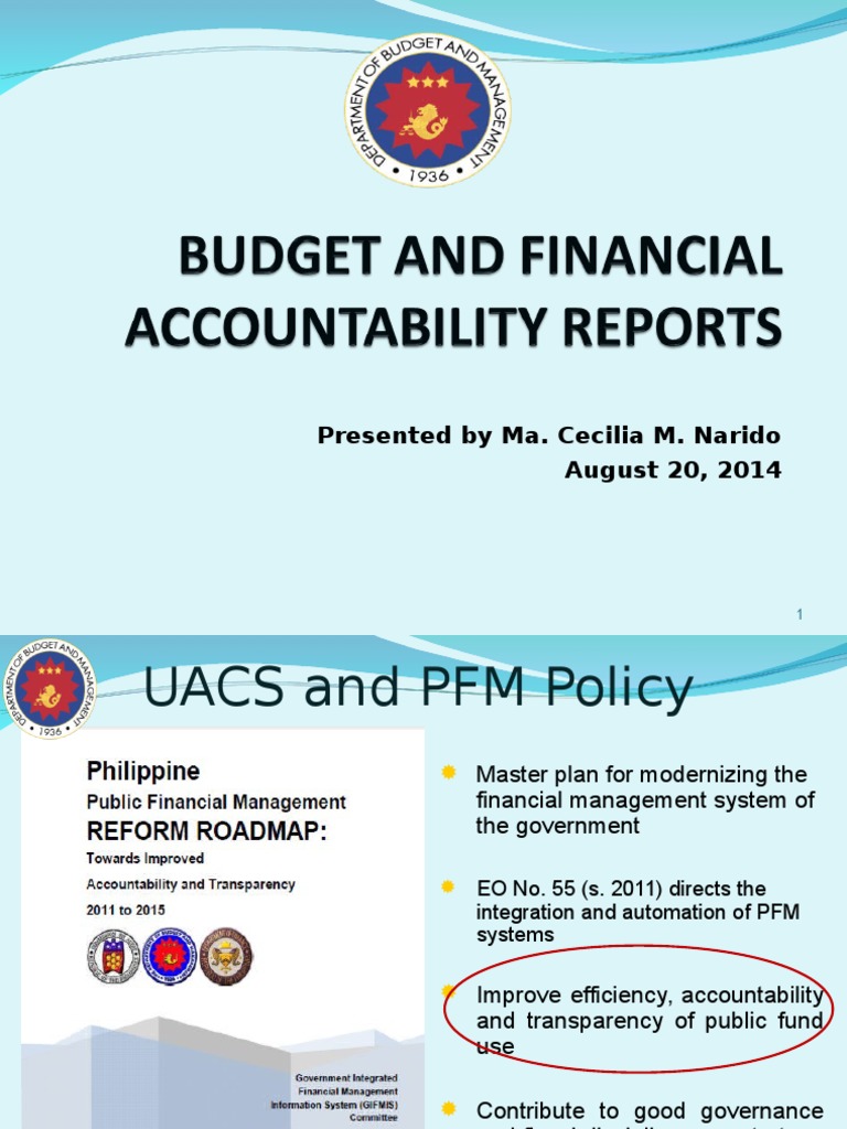 BUDGET AND FINANCIAL ACCOUNTABILITY REPORTS (BFARs) | PDF | Budget ...