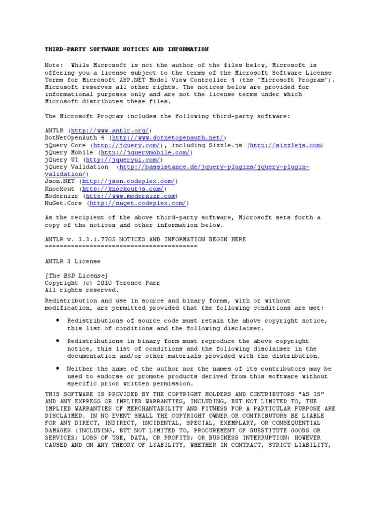 Third Party Notices | PDF | License | Source Code