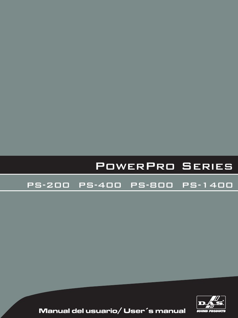 Amplificador POWER PRO PS800 Manual de Instrucciones | PDF | Ingenieria ...