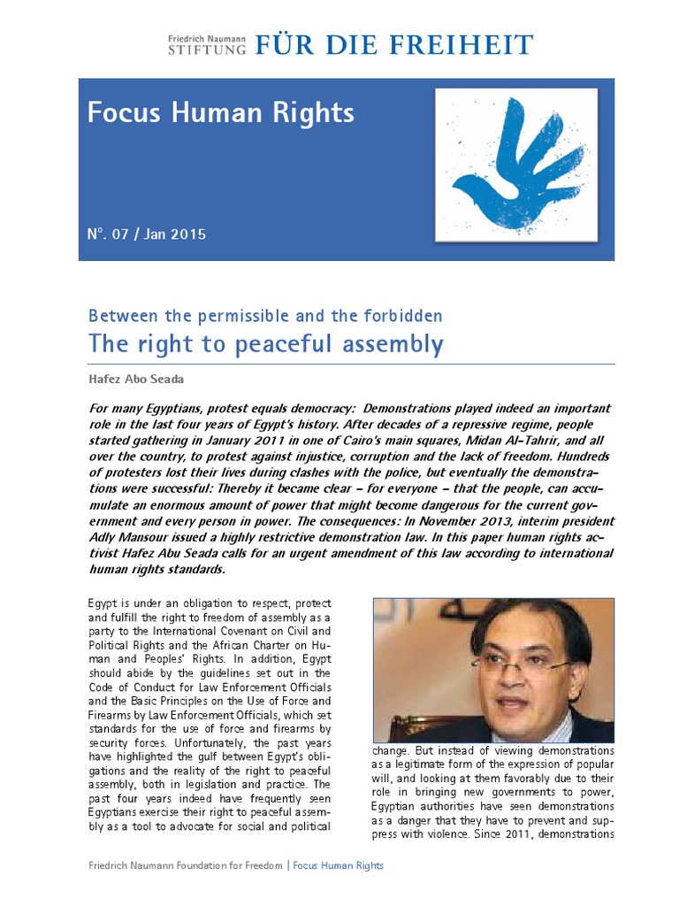 The Right To Peaceful Assembly | PDF | Demonstration (Protest) | Human ...