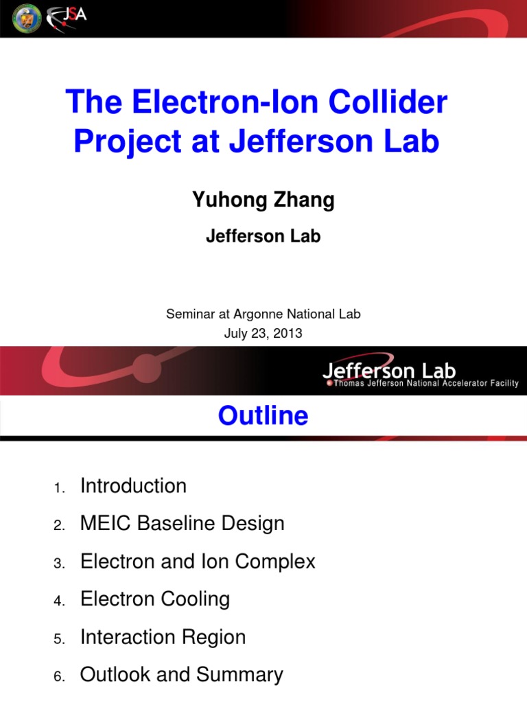 EIC at Jefferson Lab 2013 | PDF | Electron | Particle Accelerator