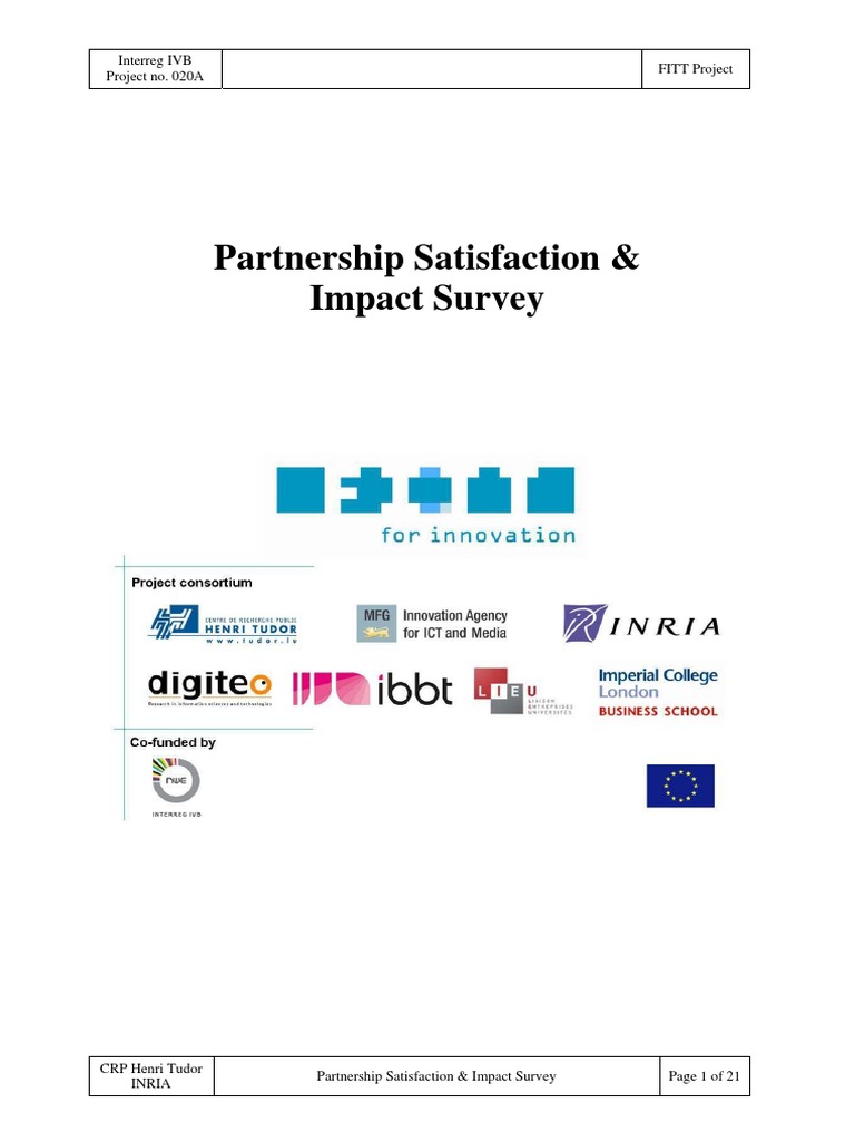 Partnership Satisfaction Impact Survey Final | PDF | Evaluation ...