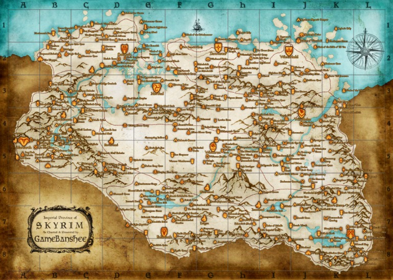 Skyrim Map (Adjusted) | PDF