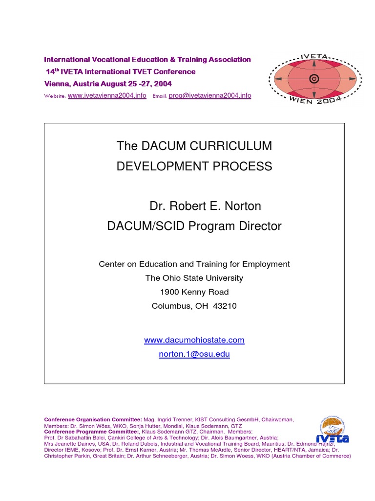 DACUM.pdf | Employment | Expert