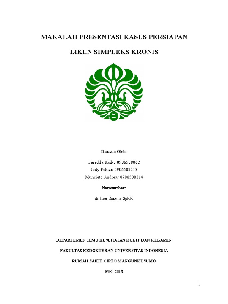Liken Simpleks Kronik | PDF