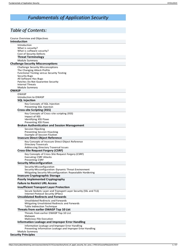 Fundamentals of Application Security | PDF | Computer Security | Security