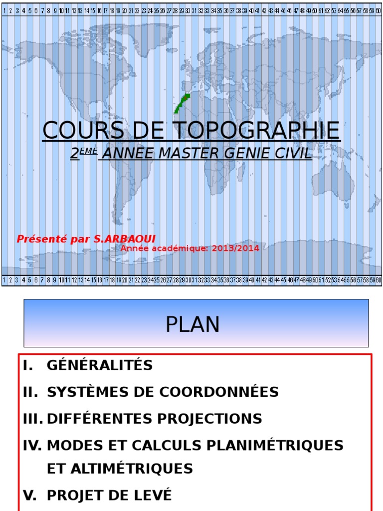 Cours de Topographie Militaire 2ème Année | PDF | Topographie | Angle