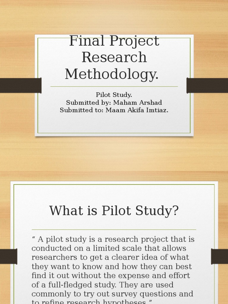 Pilot Study | PDF | Qualitative Research | Discourse