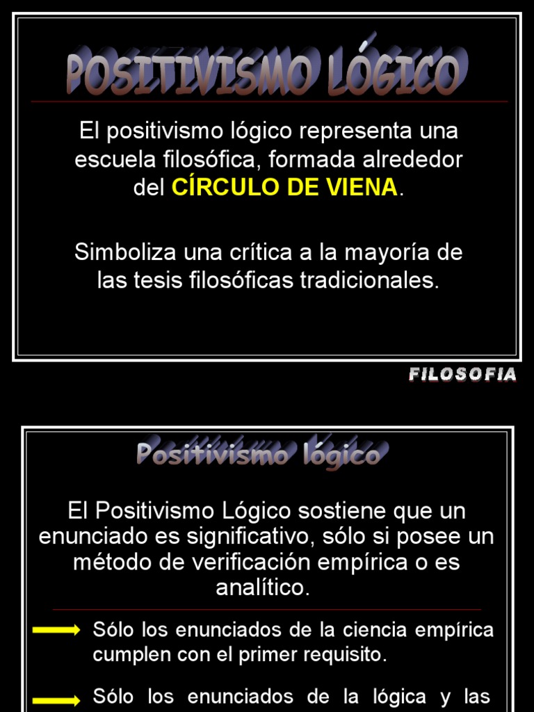 Positivismo Logico | Epistemología de la ciencia | Lógica